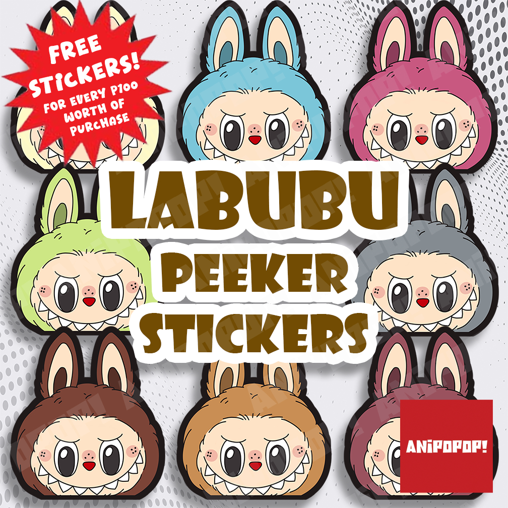 Labubu Fan Art Waterproof Vinyl Peeker Stickers for tumblers, phones ...
