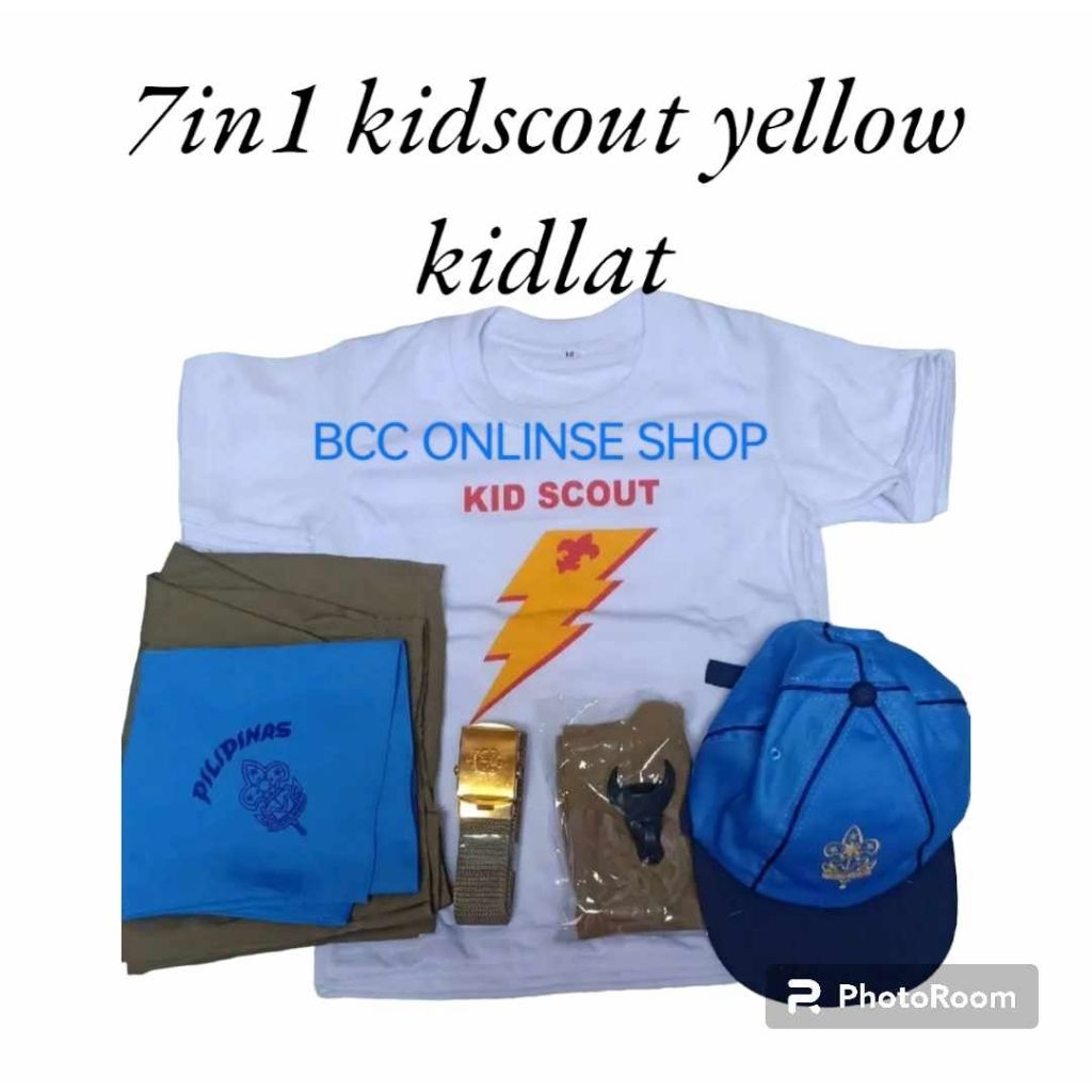 7in1 Yellow kidscout BSP scouting uniform sets(kinder) | Shopee Philippines