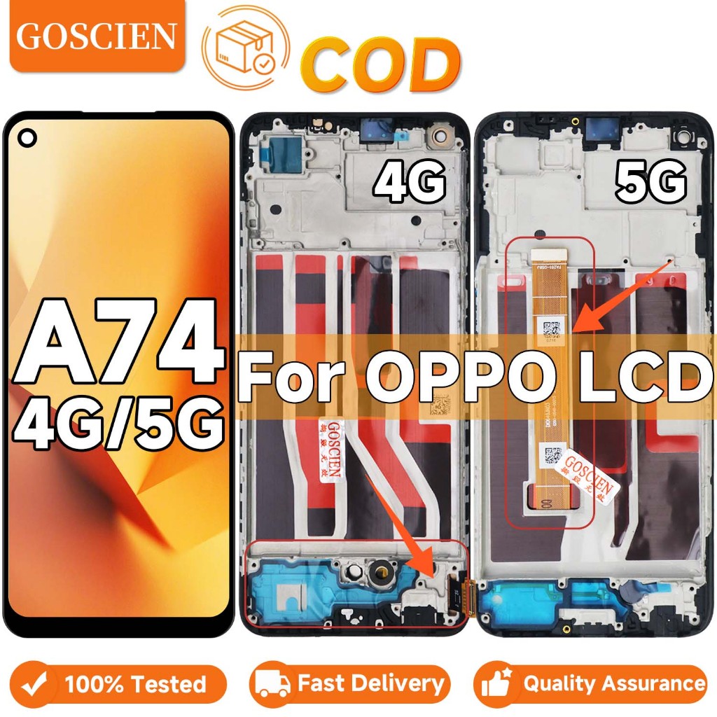 For OPPO A74 4G CHP2219 A74 5G CPH2197 LCD Touch Screen Digitizer ...