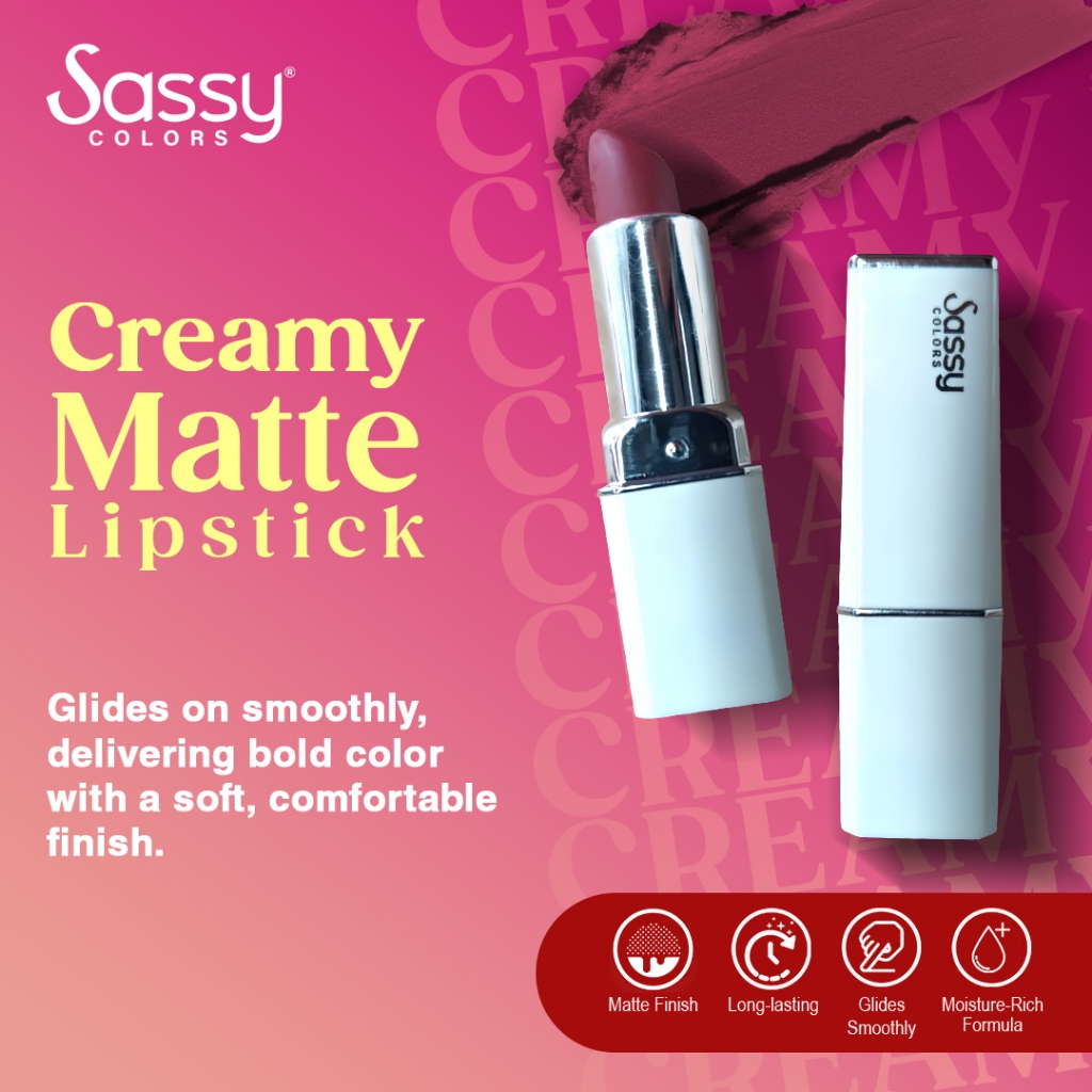 Sassy Colors Creamy Matte Lip Color With Vit. A,C And E | Shopee ...