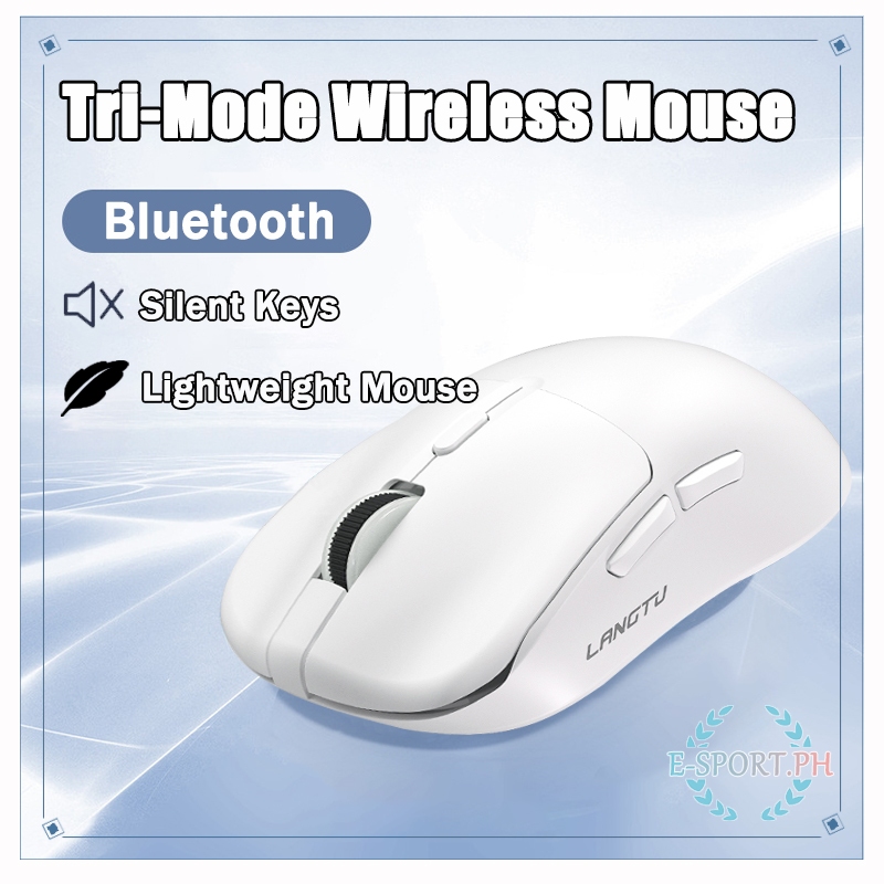 Langtu T6 2.4G Bluetooth Wired Tri-Mode Wireless Mouse 66g lightweight ...