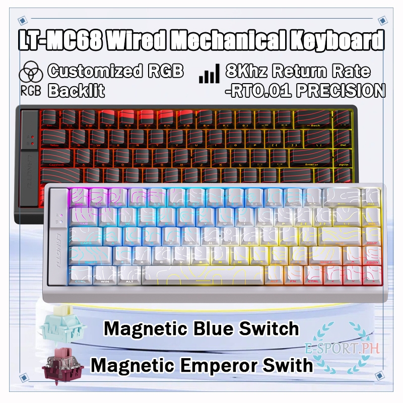 Langtu MC68 Wired Magnetic Switch Mechanical Keyboard 8Khz Return RT 0. ...