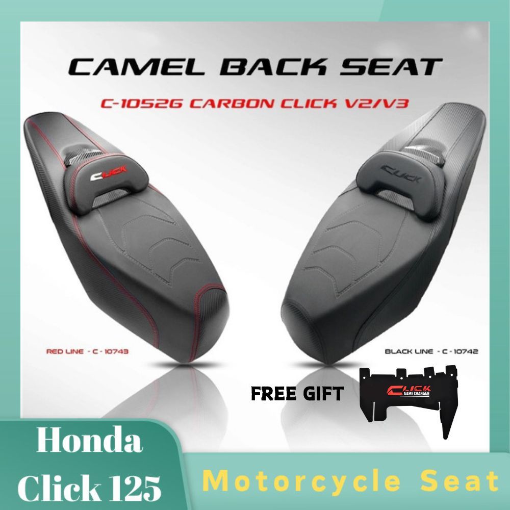 Honda Click 125 150 v2/v3 Camelback Seat Assy with Embroidered Logo ...