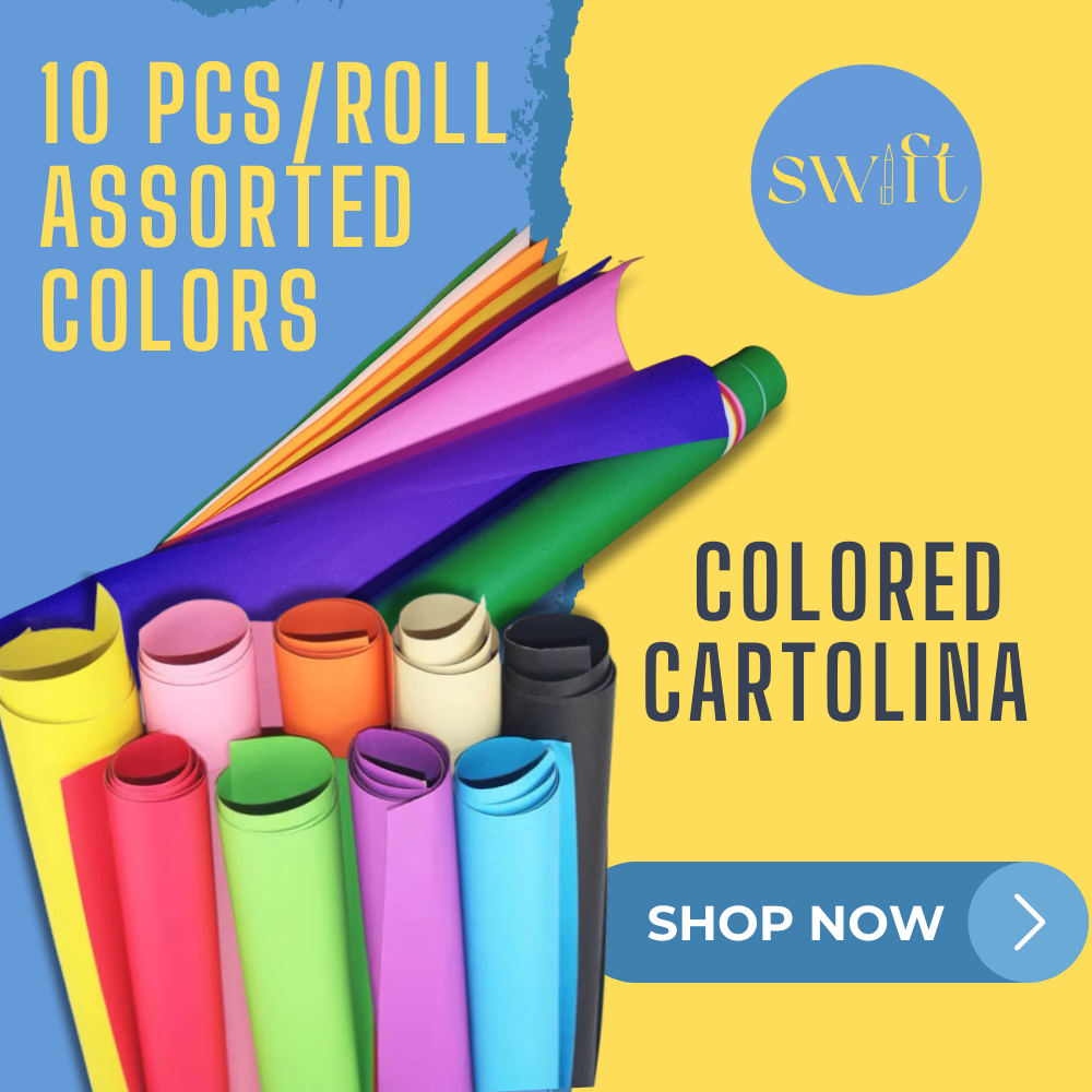 Colored Cartolina – 10 Sheets per Roll | 22.5" x 28.5" | Assorted ...