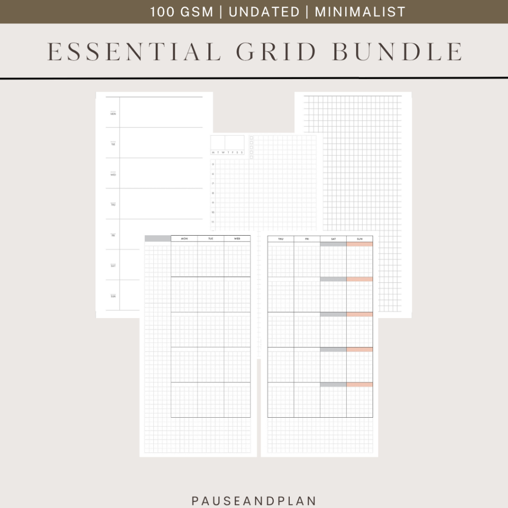 A6/Personal Size Hobonichi-Inspired Planner Refills | Monthly, Weekly ...