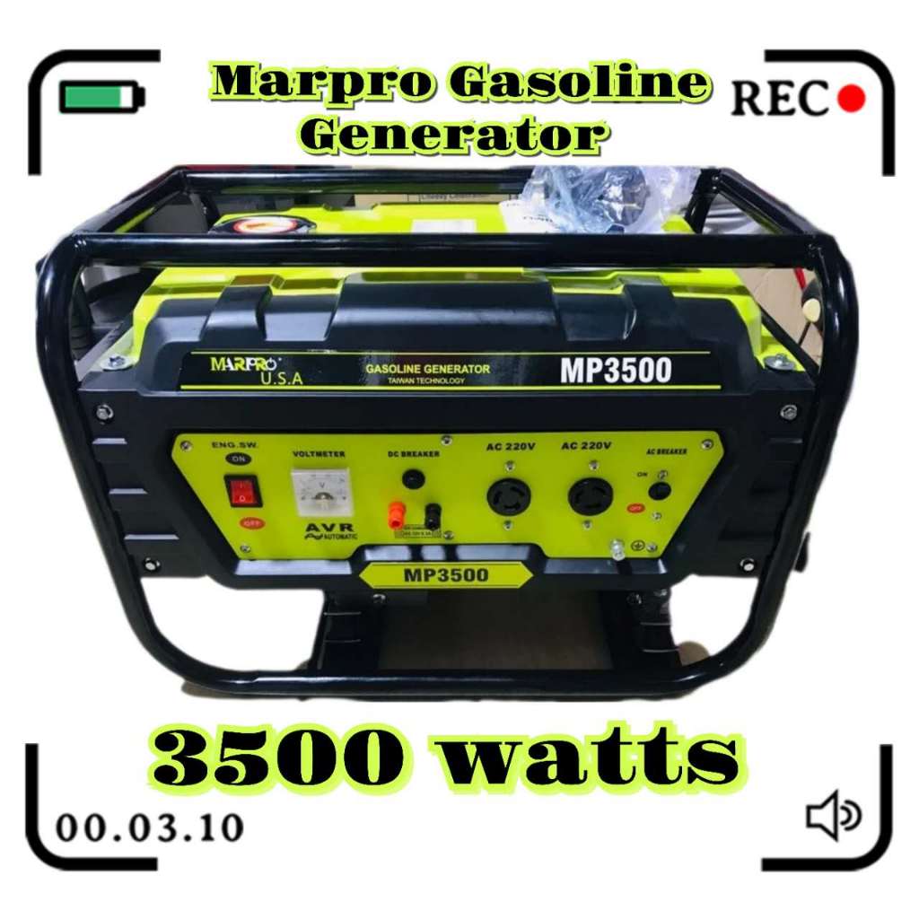 MARPRO MP3500ES GASOLINE GENERATOR electric star 3500watts STARTER WITH ...