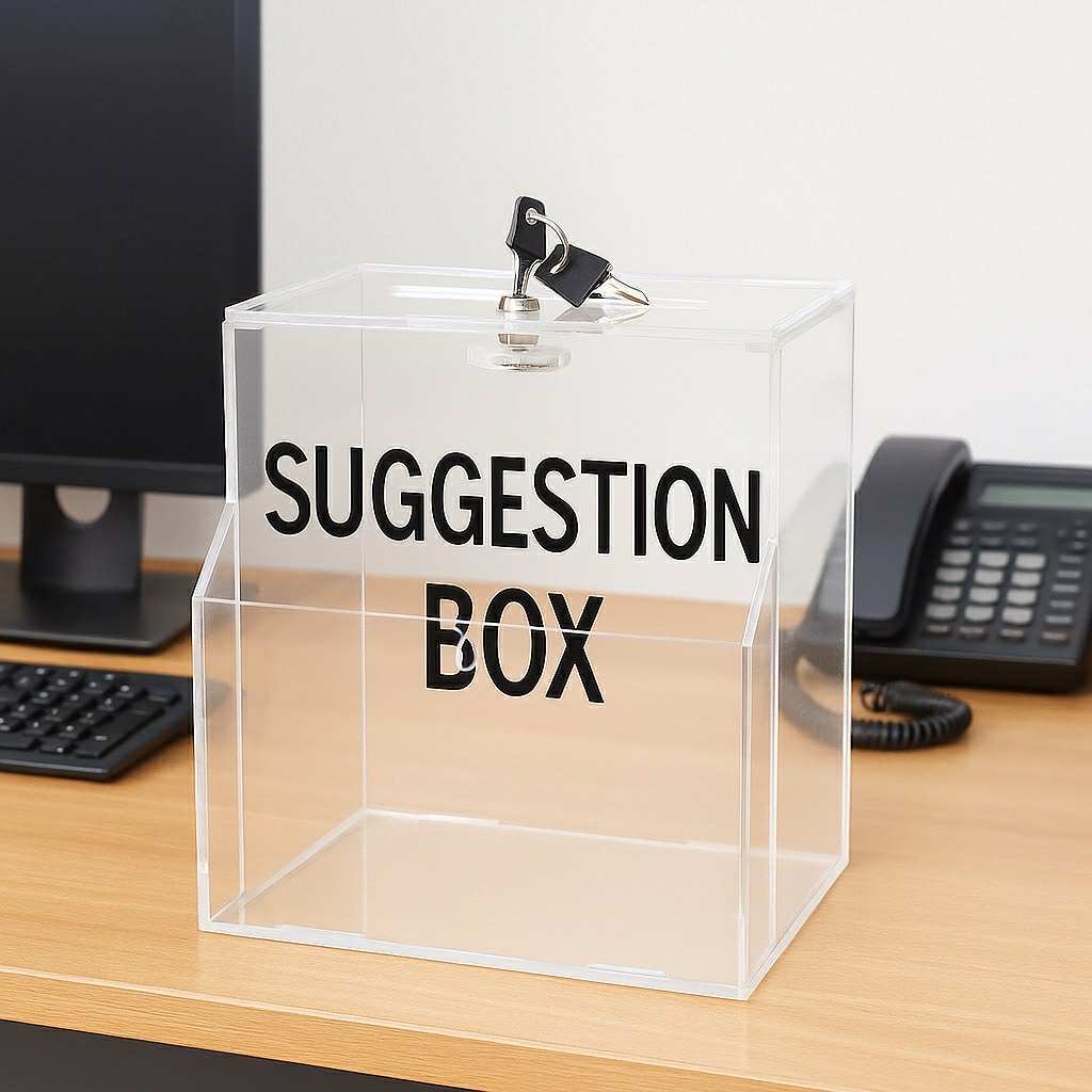 ACRYLIC SUGGESTION BOX / FEED BACK BOX/ DONATION BOX | Shopee Philippines