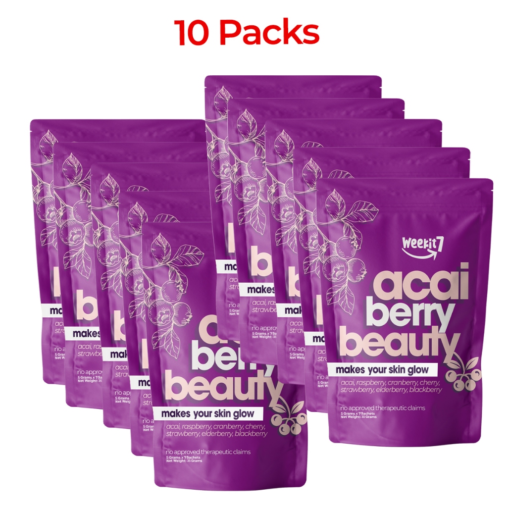 【FDA Approved】Weekit7 Acai Berry Powder Beauty Drink Glowming Dietary ...