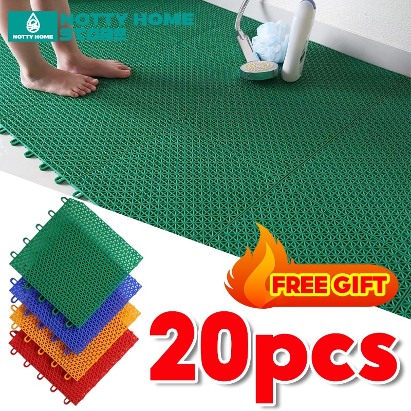 NOTTY 10/20pcs Bathroom Anti-Slip Mat Pvc Plastic Shower Mat Waterproof ...