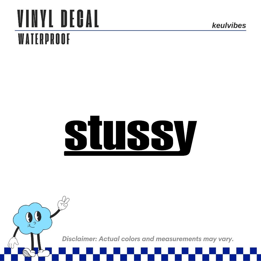 Stussy underline logo Vinyl Decals brand laptop motor bike car tumbler ...
