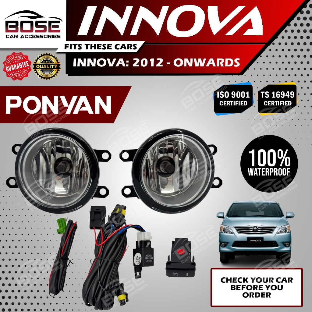 Pentair TY-190 Fog light for Toyota INNOVA 2012 - 2015 Model Fog Light ...