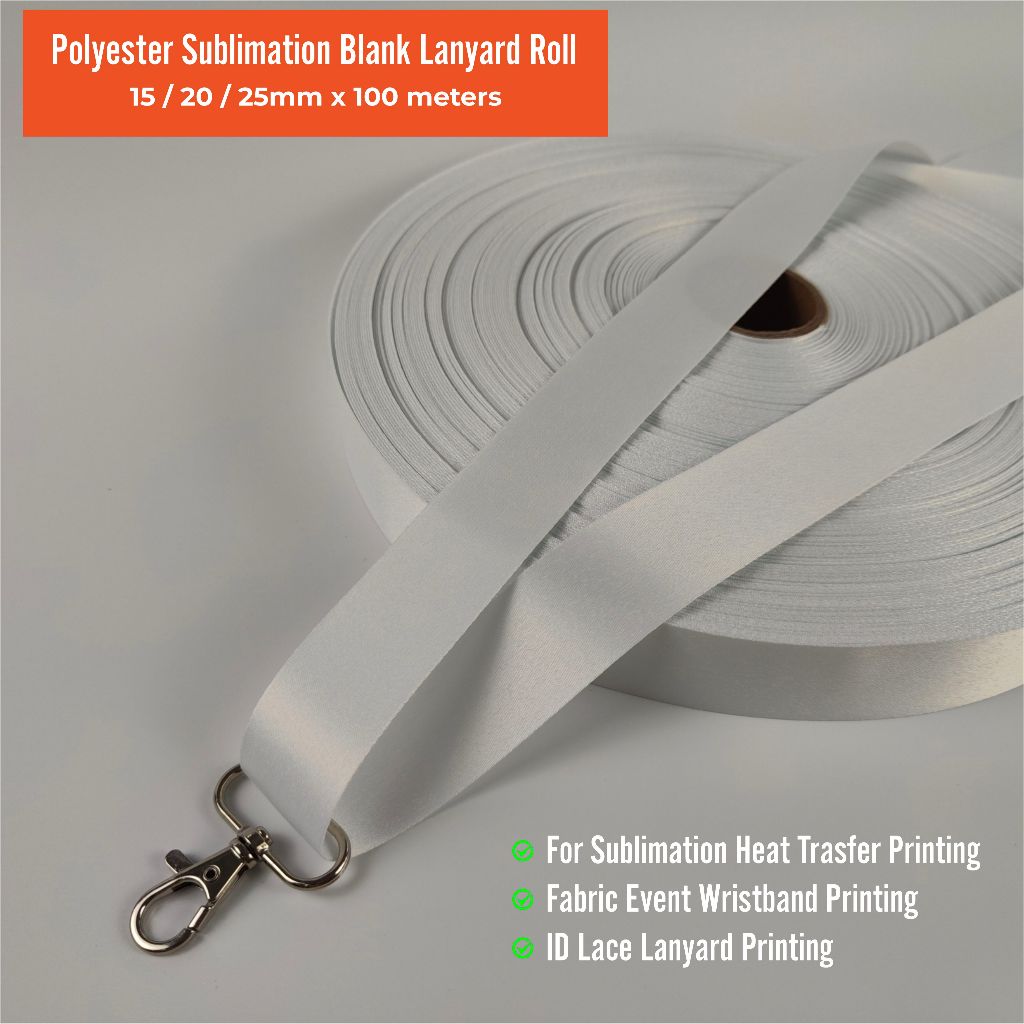 Sublimation Blank Lanyard ID Lace Fabric Event Wristband Printing 15/20 ...