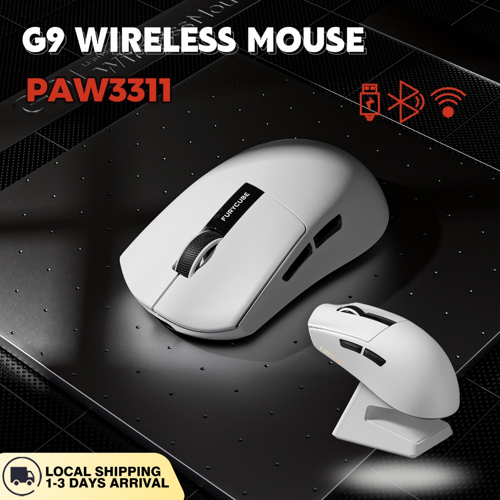 Furycube G9 Ultra-lightweight Wireless Mouse Three Mode PAW3311 ...