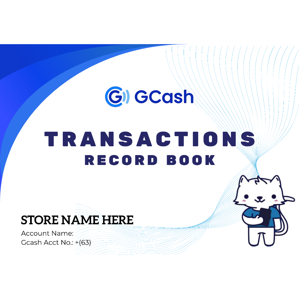 GCash Transactions Record Book | Cash In, Cash Out, E-Load Tracker ...
