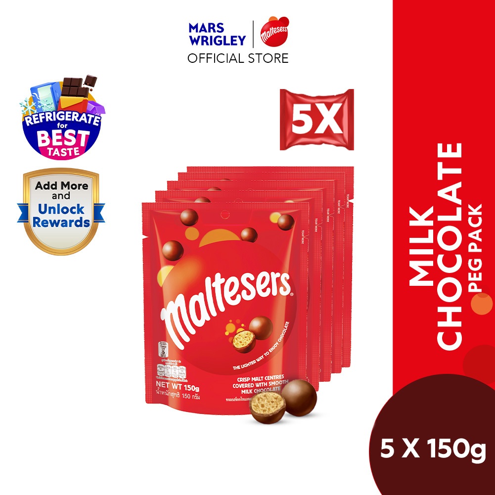 MALTESERS® Chocolate Balls Peg Pack 150g [Bundle of 5] | Imported ...