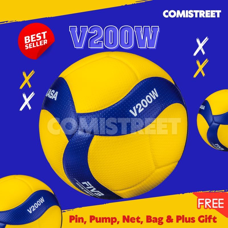 MIKASA V200W & V330W Official Volleyball Ball Size 5 Competition Soft ...