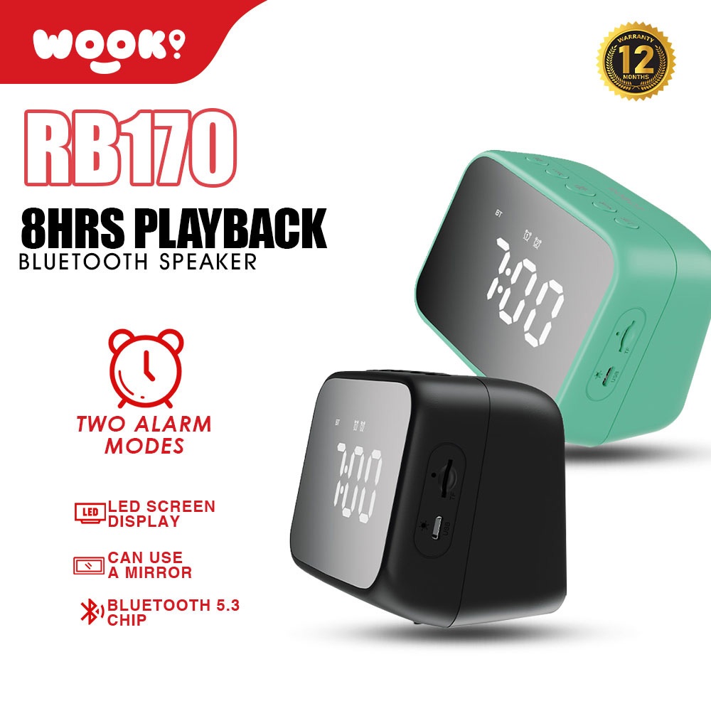 ROBOT RB170 Bluetooth Speaker 5.3 with LED Display & Alarm Clock 8 ...