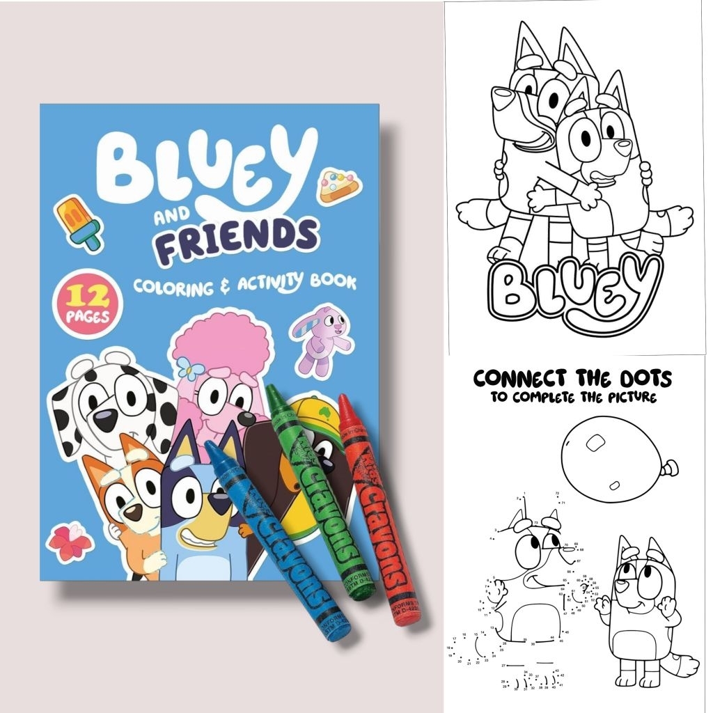 Bluey Coloring Activity Book Birthday Party Giveaway Souvenir | Shopee ...