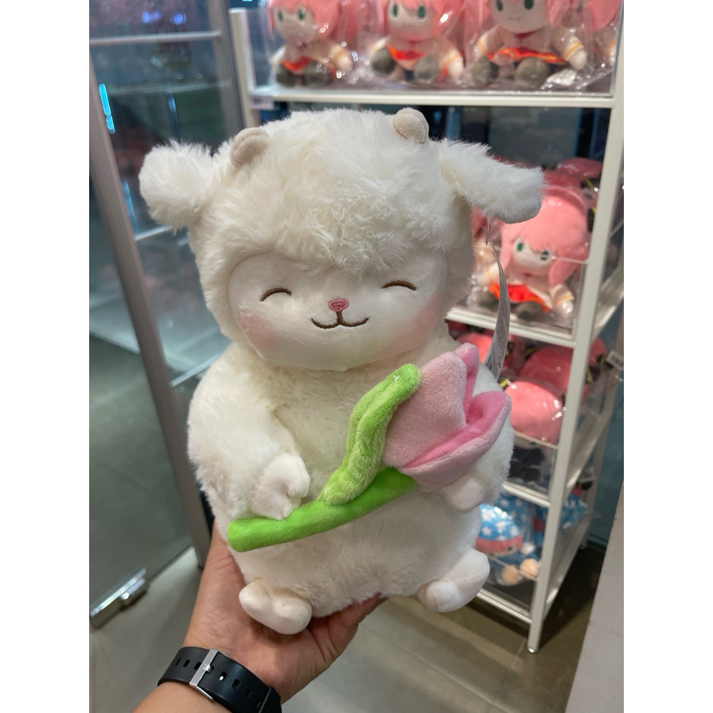 MINISO LAMB BAA SERIES WARM WHITE LAMB PLUSH TOY (w/TULIP) | Shopee Philippines