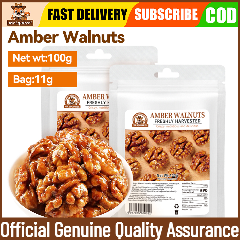 【Buy 1 Take 2】Mr.squirrel Healthy Snack Amber Walnut Nuts Roasted Raw ...