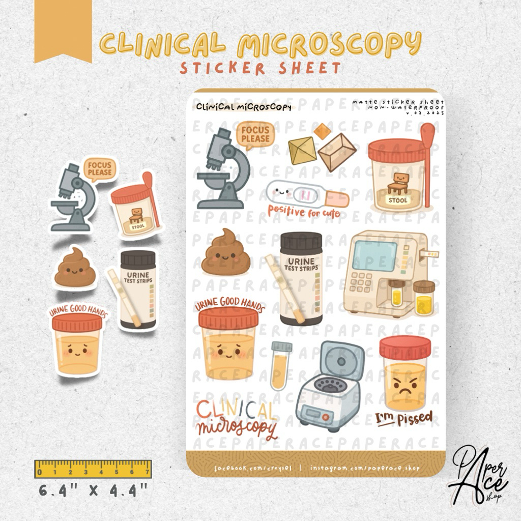 Clinical Microscopy, Urinalysis, Medtech Stickers | TS025 | RMT ...