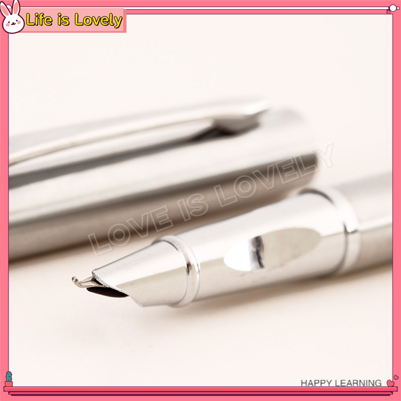 metal fountain pen 0.5mm curved nib writing pen school exercise ...
