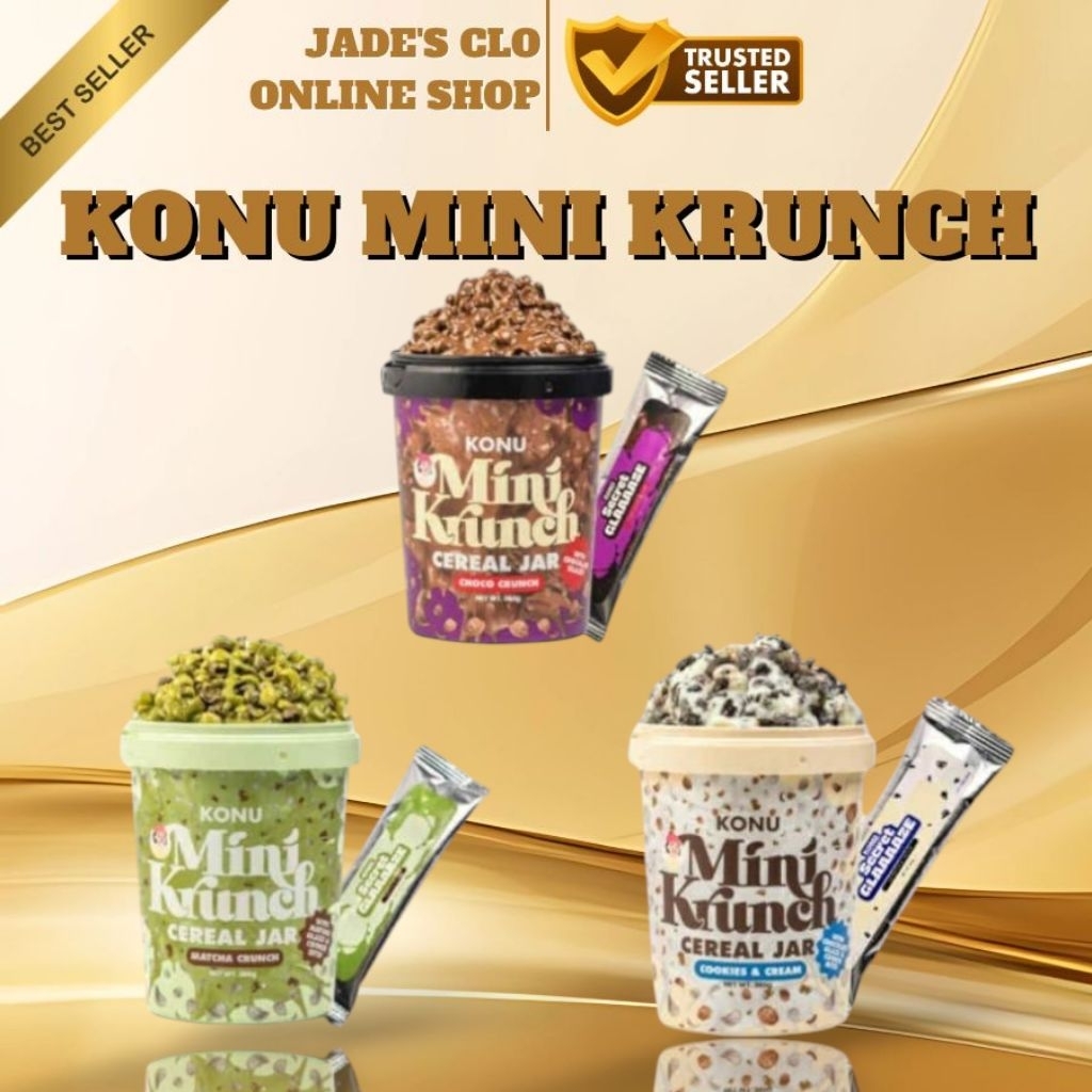 KONU MINI KRUNCH BIG JAR WITH SECRET GLAZED CHOCO KRUNCH MATCHA KRUNCH ...