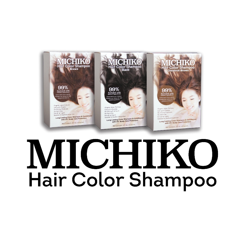 Michiko Hair Color Shampoo 30mL Sachet | Shopee Philippines