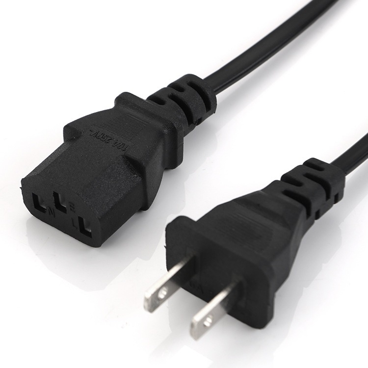 1.5m Power Cord AC CPU Power Cord US Plug 2 Pin for PC Computer Printer ...