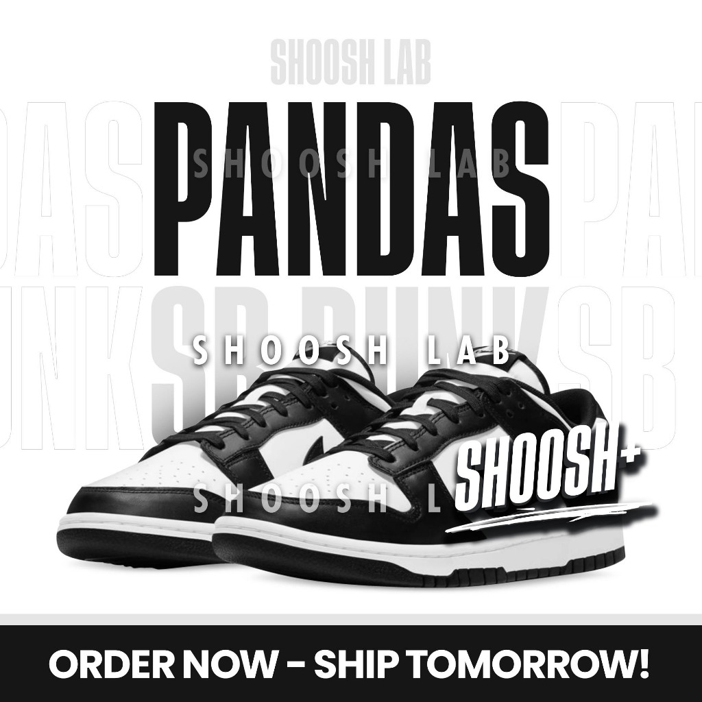 Authentic Quality SB White Black Dunk Low Panda Men & Women Shoes ...