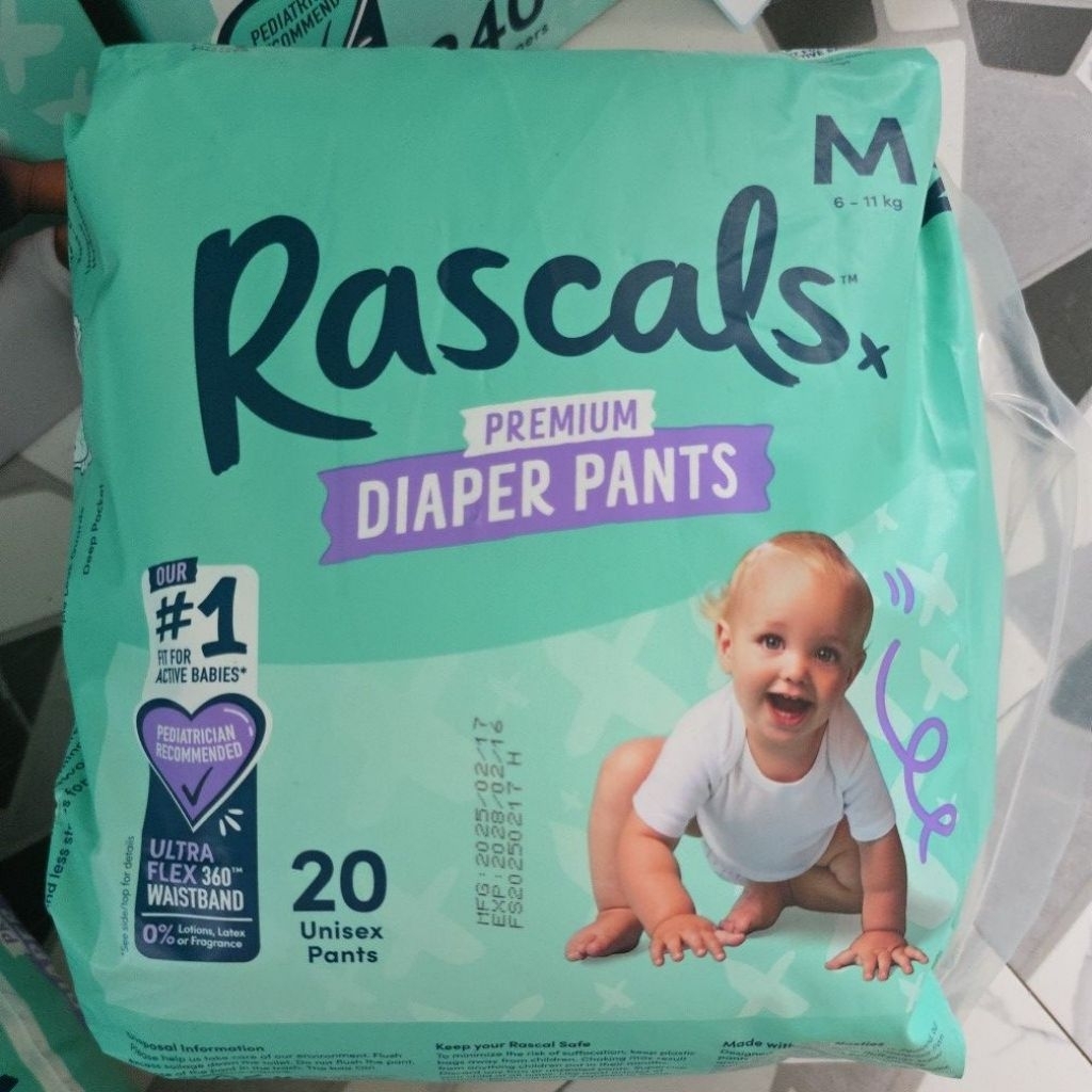 20pcs Medium New Rascals Premium Diaper Pants 6-11KG | Shopee Philippines