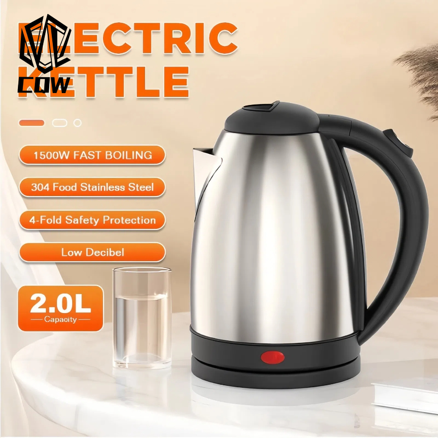 CQW Household Kettles Wireless Electric Kettle Heater Stainless Steel ...