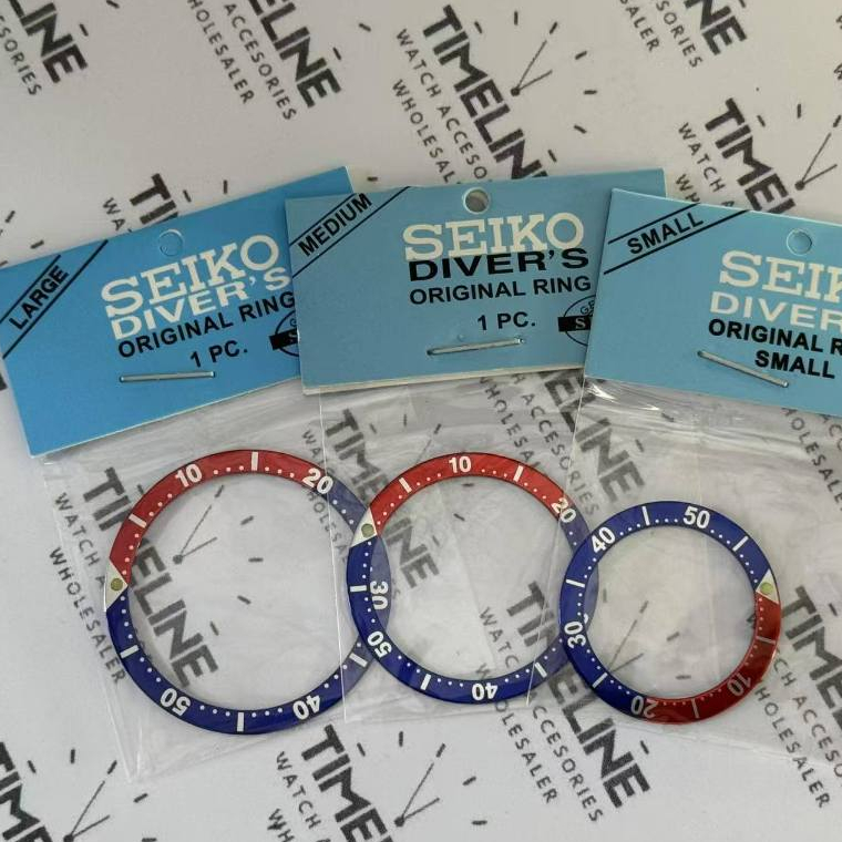 Original Seiko Diver's Bezel Ring Watch Ring Original - Blue/Red Color ...