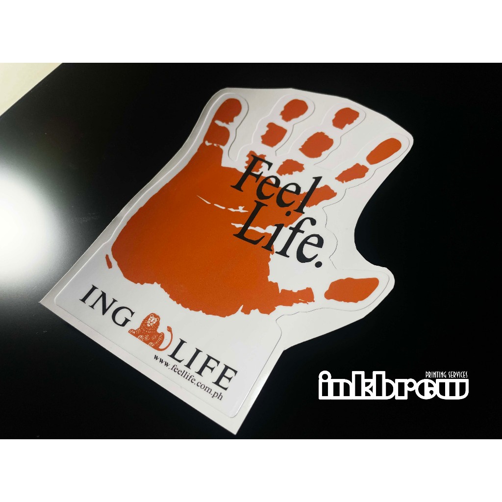 Orange Handprint Feel Life Sticker 90s | Shopee Philippines