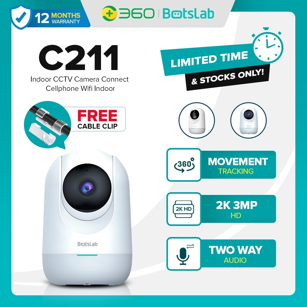 Botslab C211 2K 3MP Indoor CCTV Camera With Mic And Speaker IP Security ...