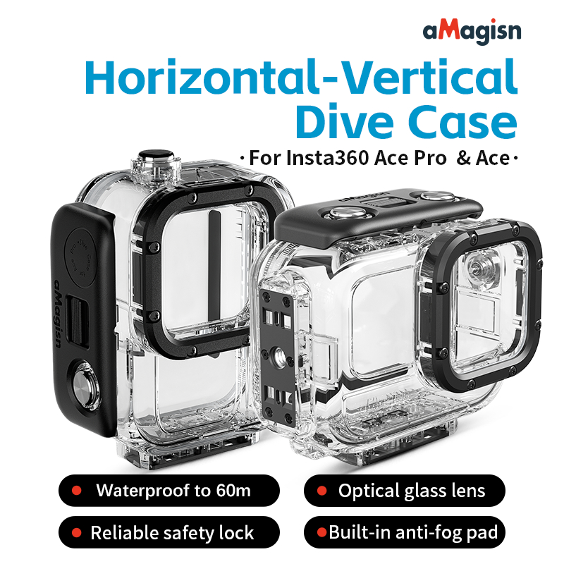 aMagisn Insta360 Ace & Ace Pro Dive Case - 60m Waterproof, Quick ...