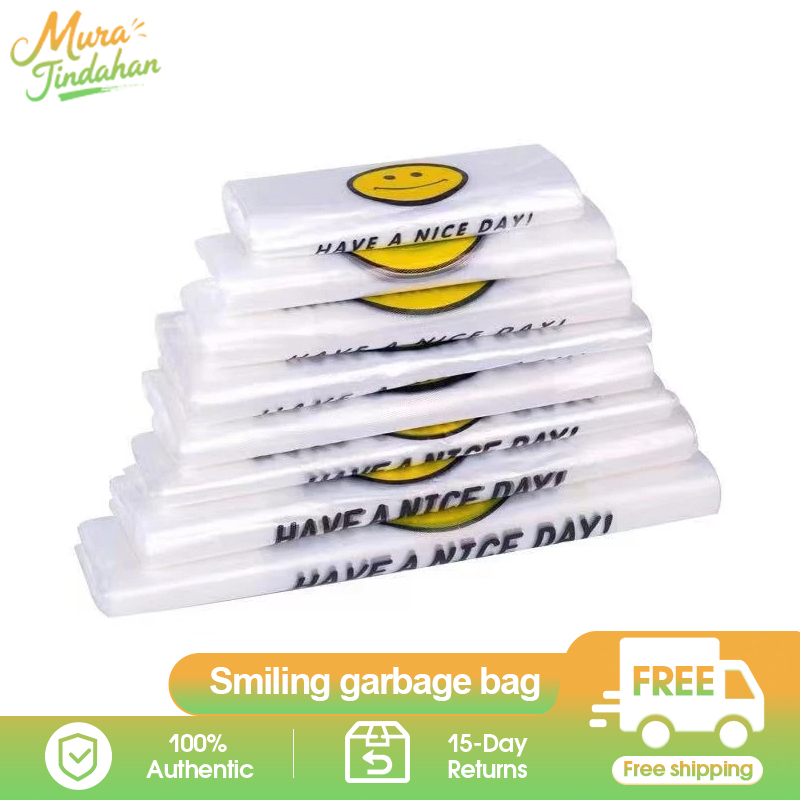 50Pcs/100Pcs Thank You Printed Plastic Bag Sando Bag Plastic bag Clear ...