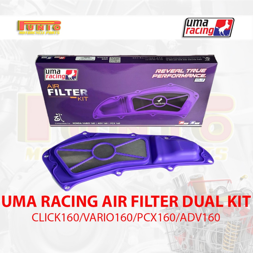NEW! UMA Racing Air Filter Dual Kit for Click 160/ADV 160/ PCX 160 ...
