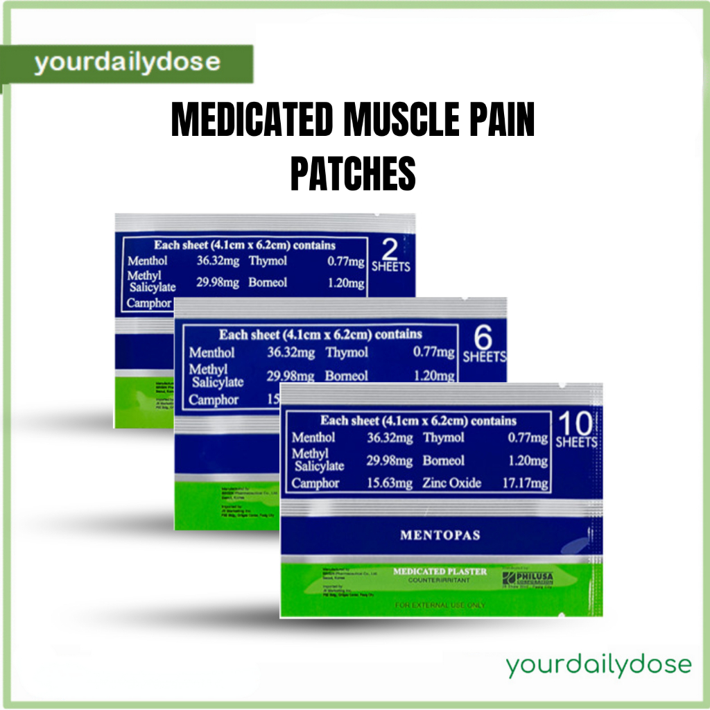 On hand Mentopas Medicated Plaster 2 / 6 / 10 sheets | Shopee Philippines