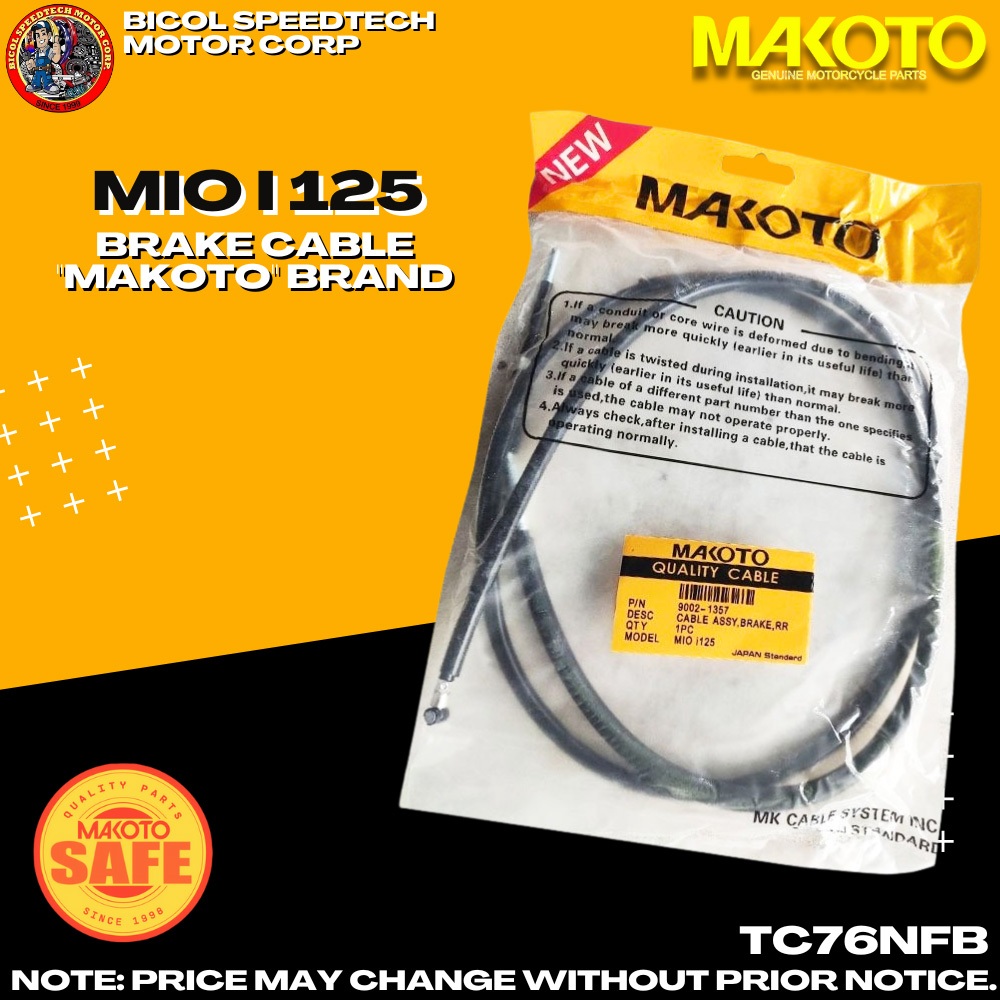 MAKOTO MIO I 125 BRAKE CABLE (TC76NFB) | Shopee Philippines