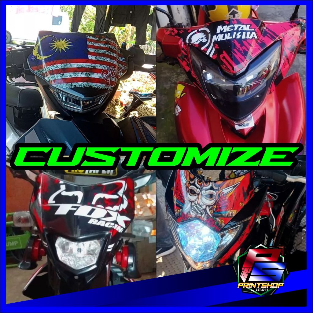 CUSTOMIZE Cowling Sticker For Motorcylce | Shopee Philippines
