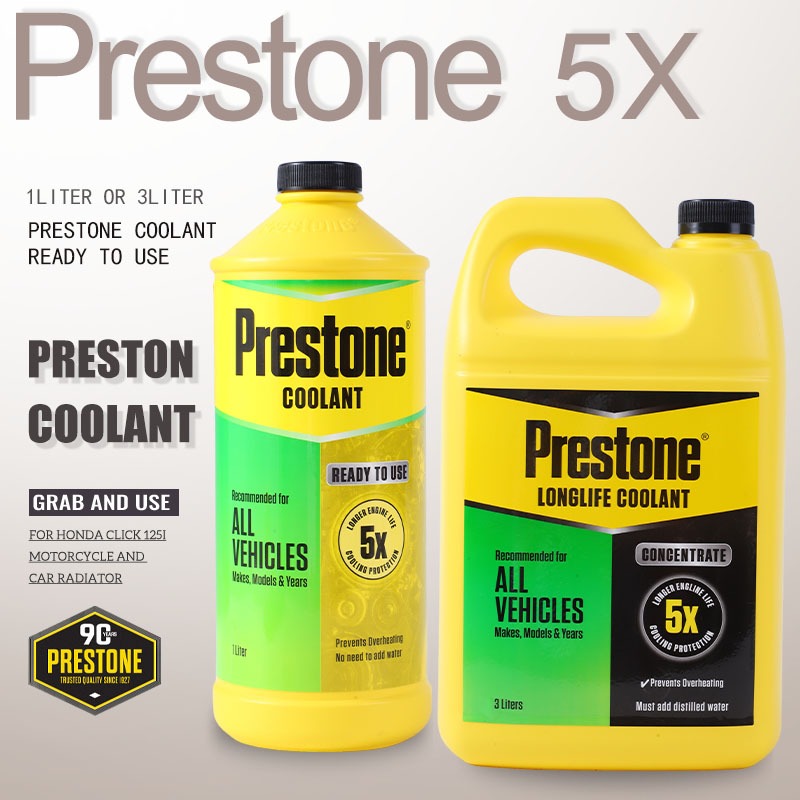 Prestone coolant ready to use 5X original motorcycle LONGLIFE for ...