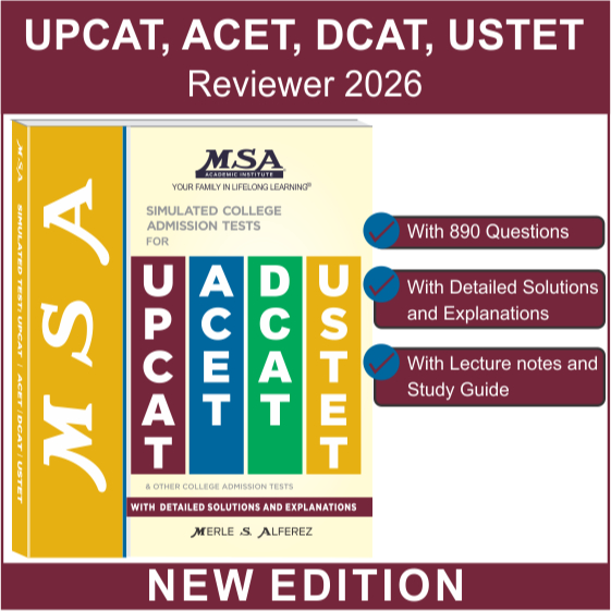 MSA UPCAT, ACET, DCAT, UST & other universities Reviewer 2026 | Shopee ...