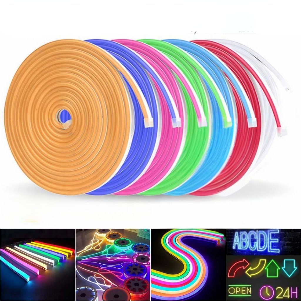 Flexible Neon LED Strip Light - 12V | 5 Meters | Cuttable | Vibrant DIY ...