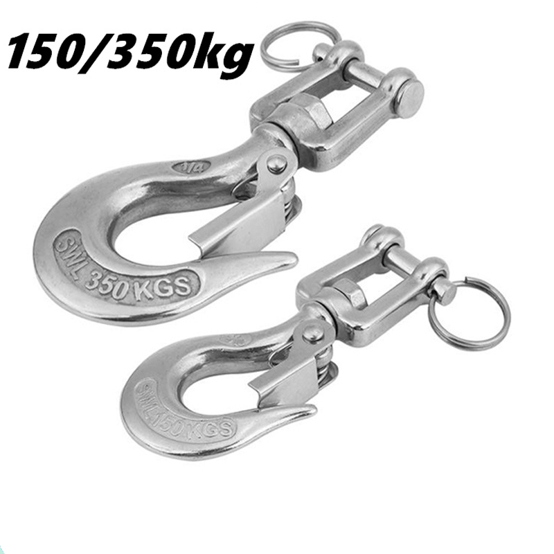 150/350KG Swivel Eye Clevis Grab Hook 360 Degree Rotation Stainless ...