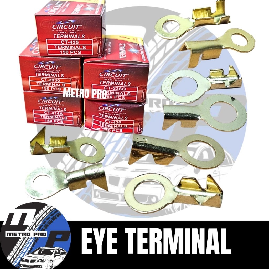 CIRCUIT Eye Terminals(5/16" 3/8" 1/4" 3/16" 1/8")Made In japan(150pcs ...