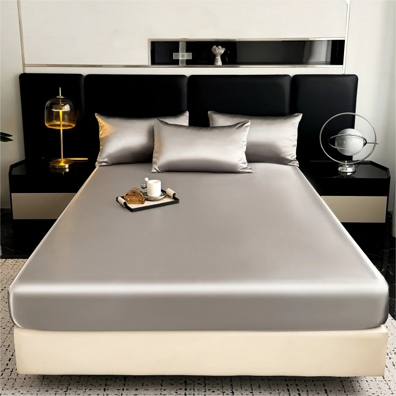 3 in 1 Silk Bedsheets Cooling Silk Bed Sheet Garterize Bedsheet (2pc ...