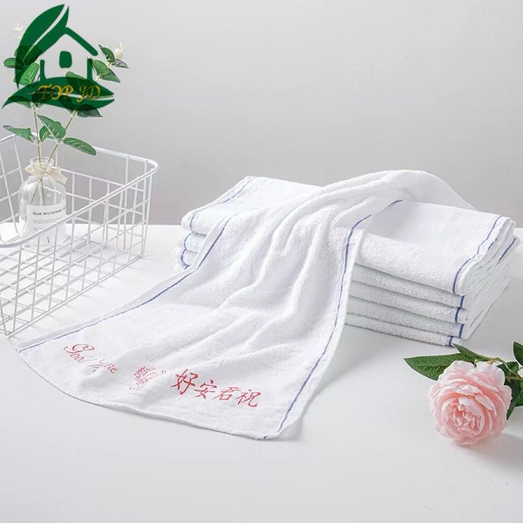 Good morning Hand towel Set of 12pcs Blue line white color | Shopee ...
