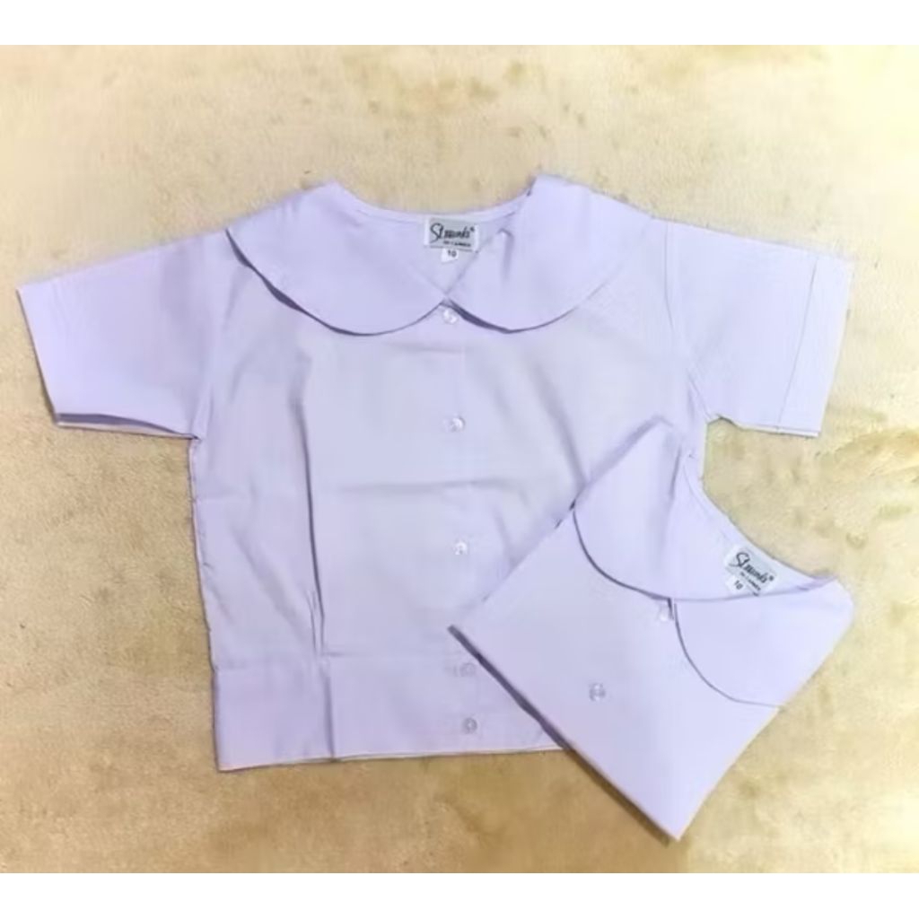 Blouse School uniform (BABY COLLAR) | Shopee Philippines