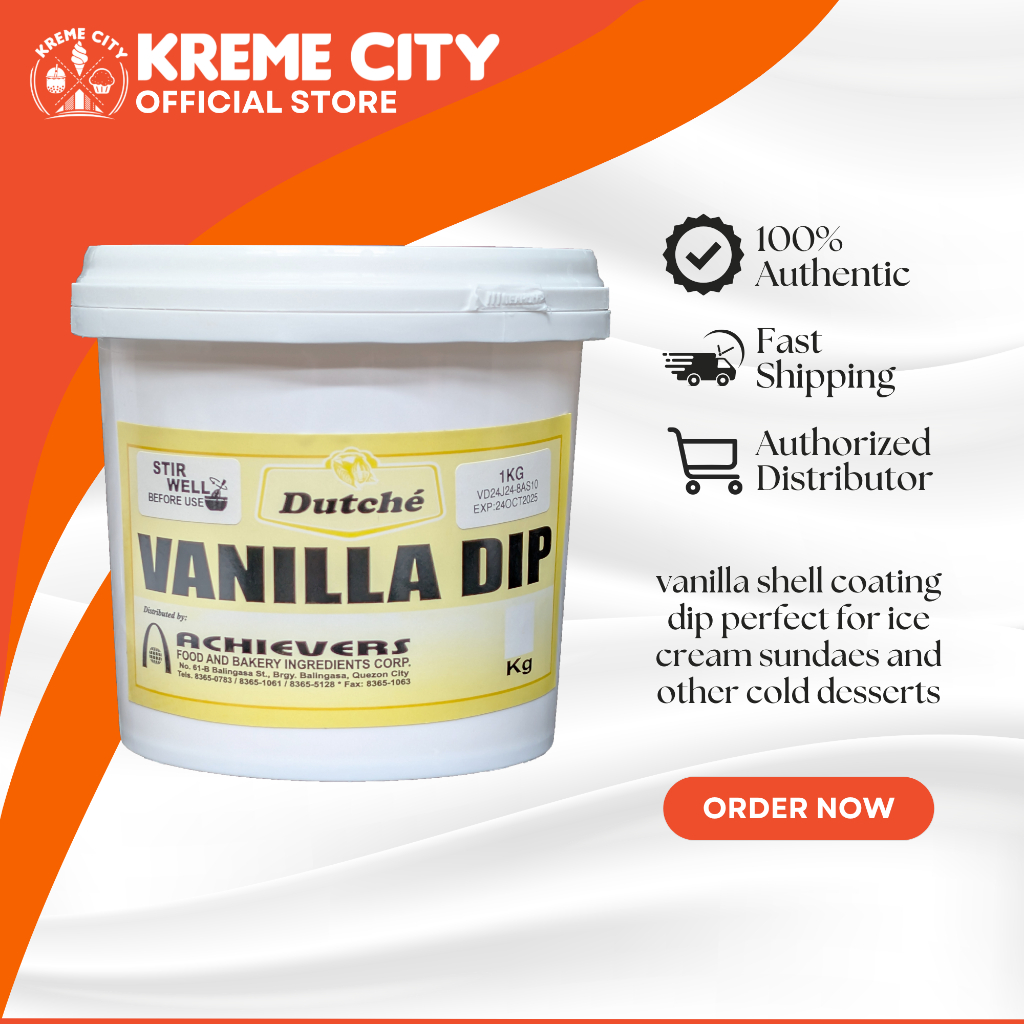 Dutche Vanilla Shell Coating Dip Syrup 1kg | Shopee Philippines